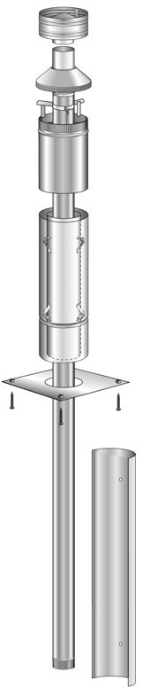 150mm Free Standing Wood Fire Flue Kit - Installation Guide