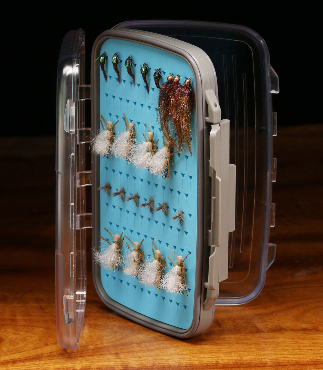 Hareline Medium FLICON Double Sided Silicone Fly Box / Casters Online ...