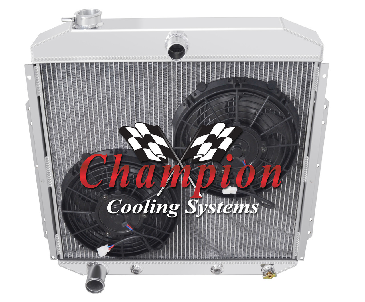 1953-54-55-56-ford-truck-4-row-champion-aluminum-radiator-Dual-fans-combo/
