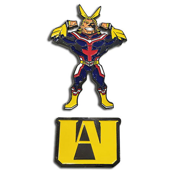 My Hero Academia: All Might & U.A. High School Logo Pins Set of 2 ...