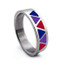 Bi Pride Triangle Flag Steel Ring - Bisexual LGBT Pride Jewelry - Pride ...
