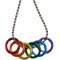 Rainbow Freedom Rings Necklace - Gay & Lesbian LGBT Pride Chain - Pride ...