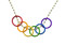 Rainbow Freedom Rings Necklace - Gay & Lesbian LGBT Pride Chain - Pride ...