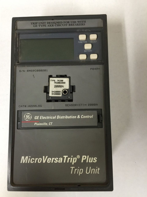 GE Micro Versa Trip Plus A230LSG 2000 Amp with 2000 Amp Rating Plug ...