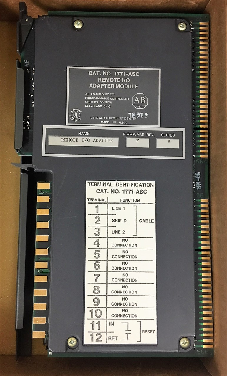 Allen Bradley Remote I/O Adapter Module 1771-ASC, SKU 10004 - National ...