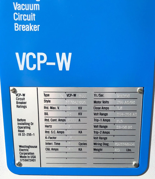 Westinghouse 150 VCP-W 500 250VDC NEW SURPLUS -- SKU 13001 - National ...