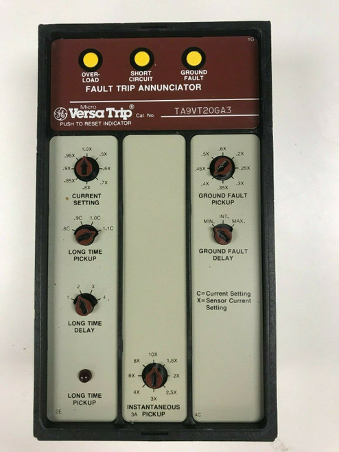 GE MICRO VERSA TRIP ANNUNCIATOR TA9VT20GA3 - National Circuit Breaker Store
