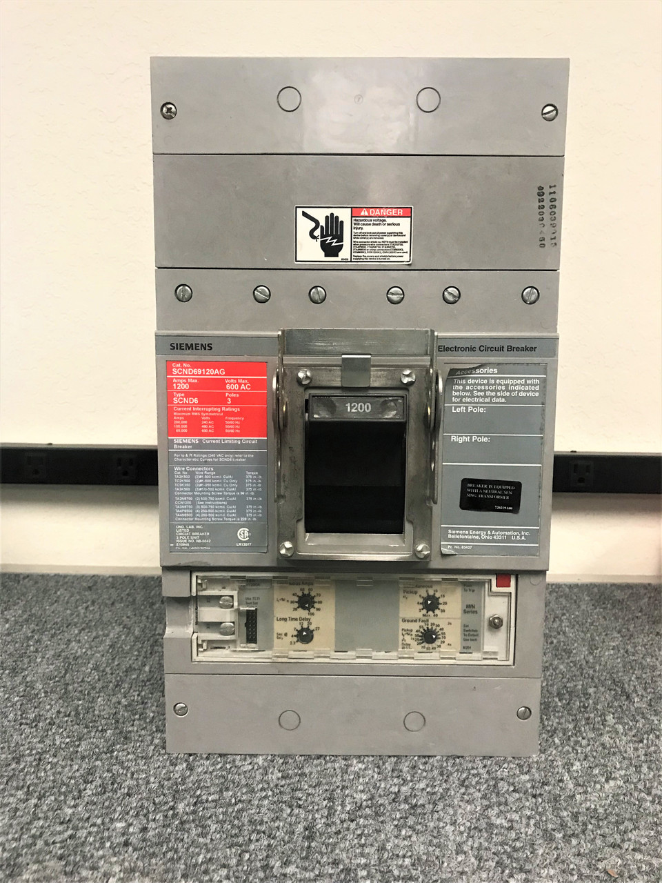 SCND69120AG 1200 AMP SIEMENS WITH GROUND - National Circuit Breaker Store