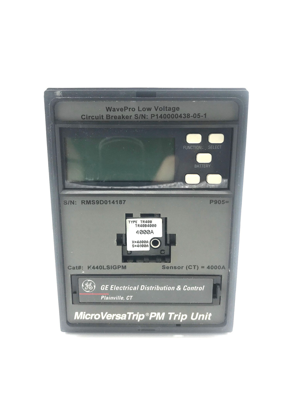 K440LSIGPM Ge Micro Versa Trip Unit / Programmer 4000 Amp W/ TR40B4000 ...