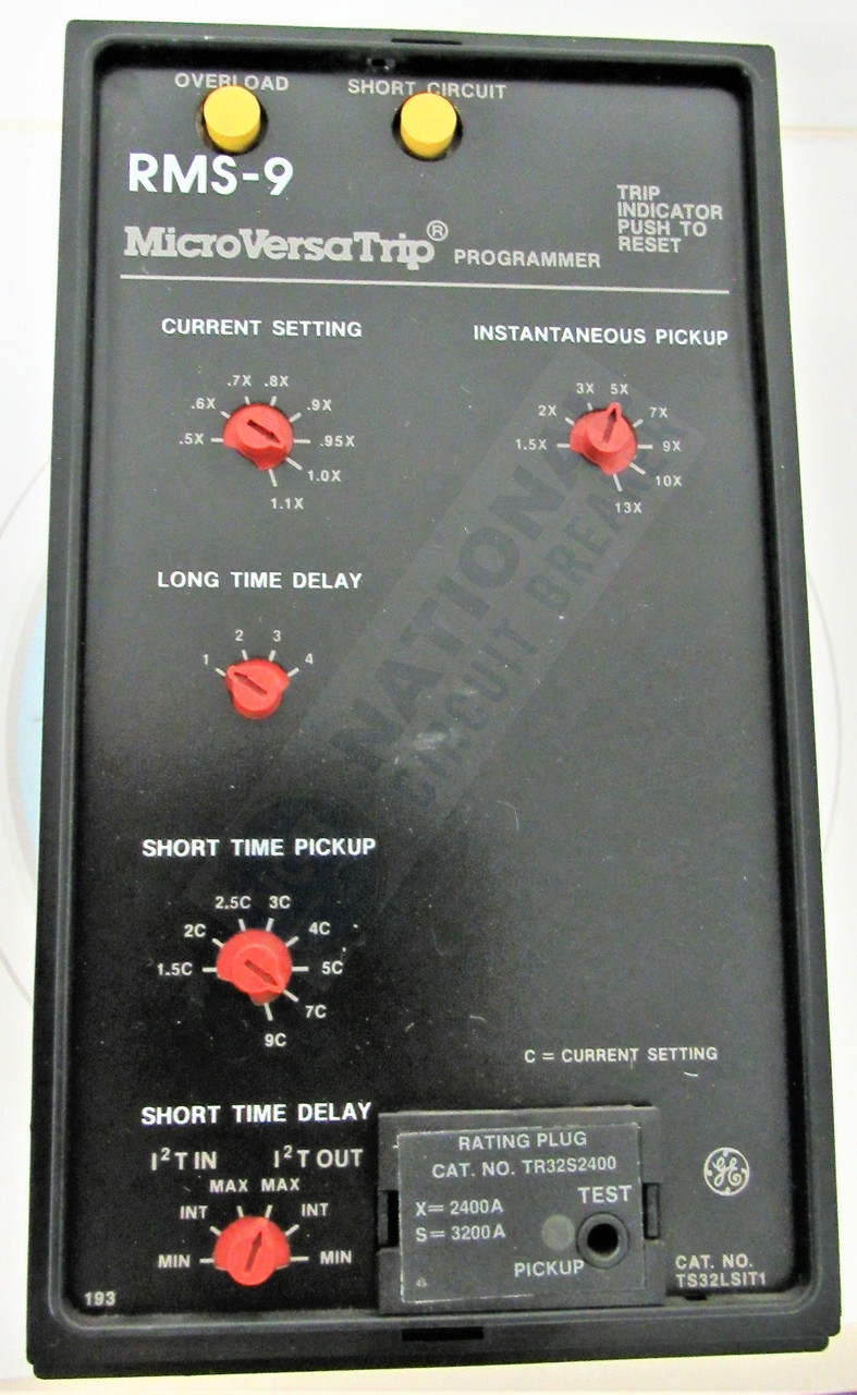 GE TS20LSIT1 RMS-9 Micro Versa Trip Unit Programmer W/ 2400A Rating ...