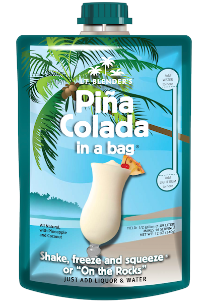 Pina Colada in a Bag - Lieutenant Blender's Cocktails in a Bag