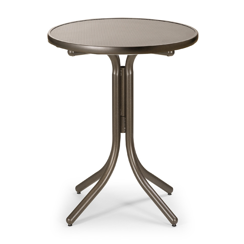 Telescope Casual Embossed Aluminum 30" Round Balcony Height Table ...