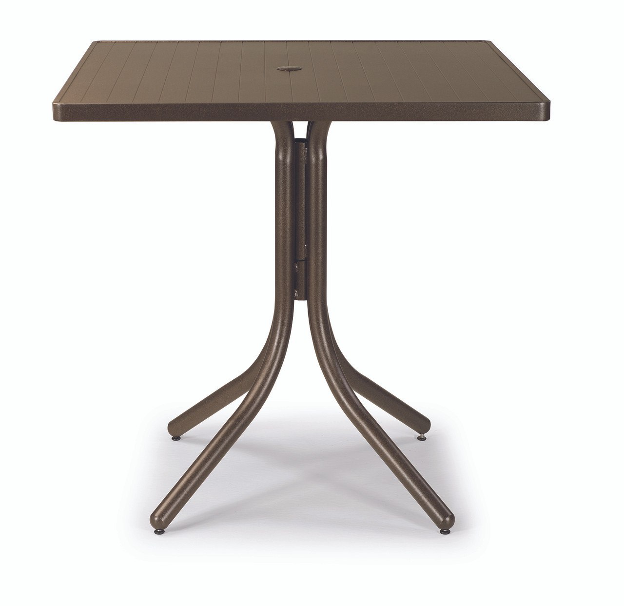 Telescope Casual Aluminum Slat 36" Square Balcony Height Table ...