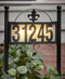 Solar Address Light | Black Sturdy Metal Double Pole Ground Install