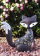 Fox Solar Statue Light Named Bandit | Metal Animal Shaped Lights