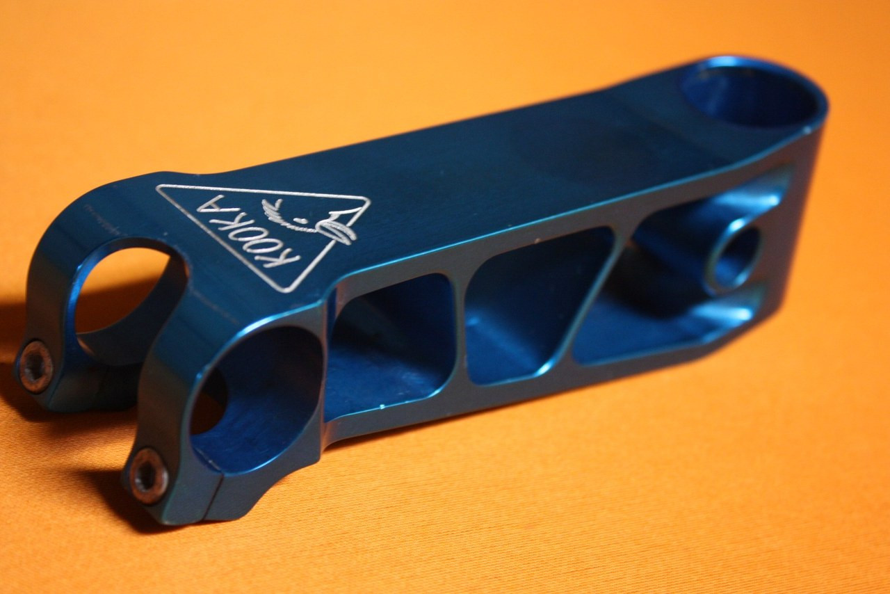 Kooka Billet Threadless Stem: Blue 130mm RARE - Bike Recyclery