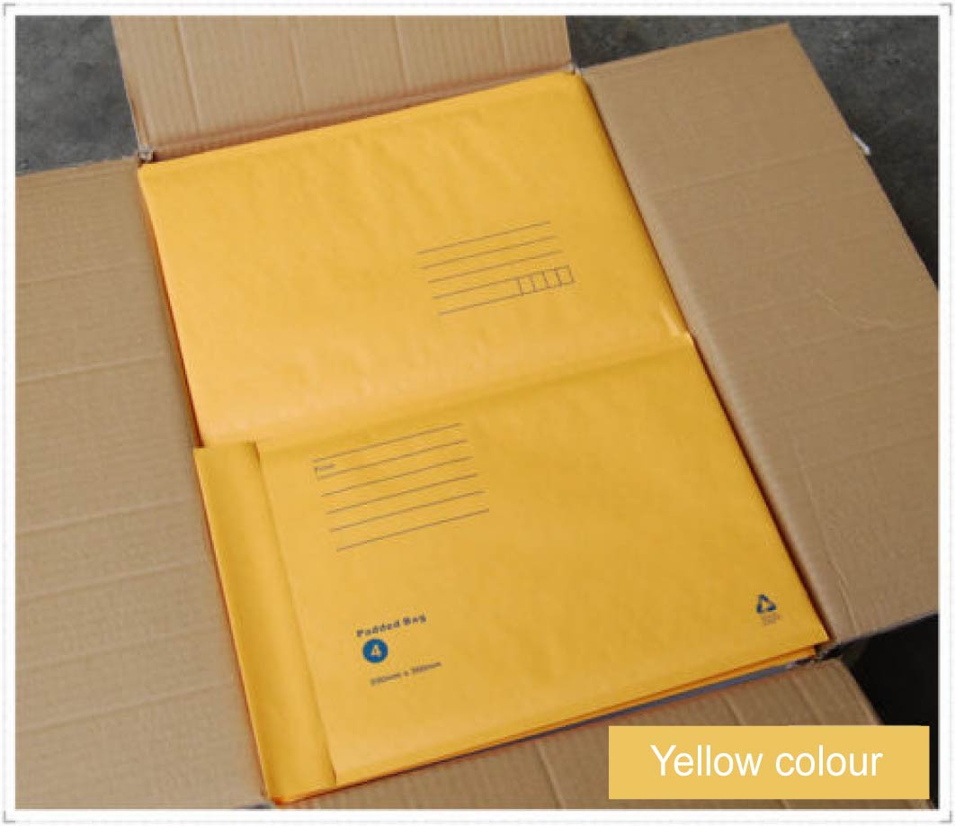 250 Pcs Bubble Mailer Padded Bag Envelope size 160x 230mm Yellow ...