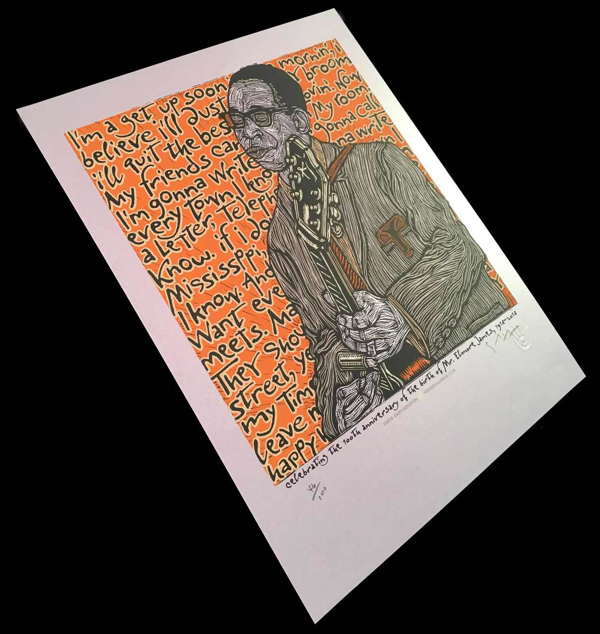 Elmore James Poster Celebrating 100 years Since His Birth S/N 100 Gary ...