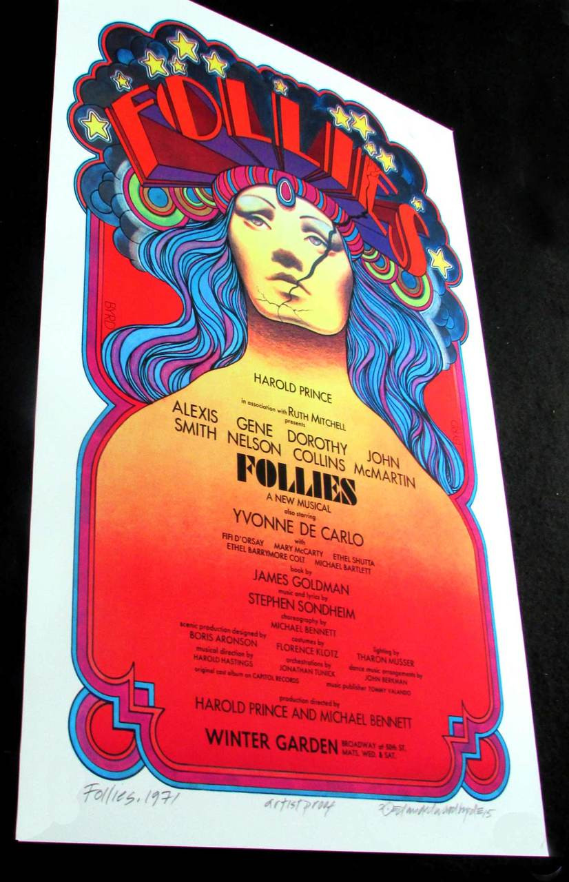 Follies 1971 Broadway Full Sized Show Poster New AP Hand-Signed by ...