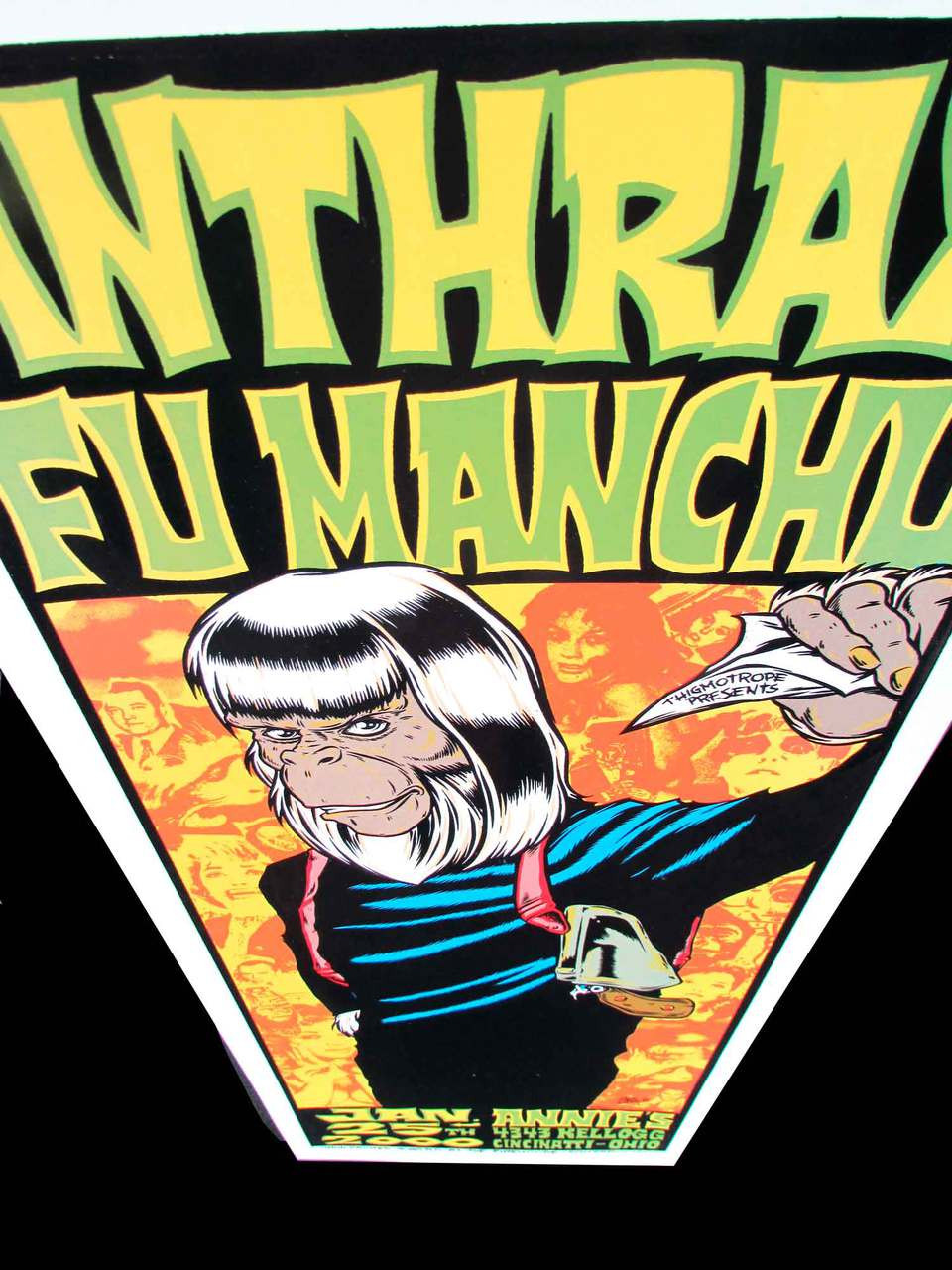 Anthrax Foo Man Chu Poster Annies Cincinnati Alan Forbes Silkscreen SN ...