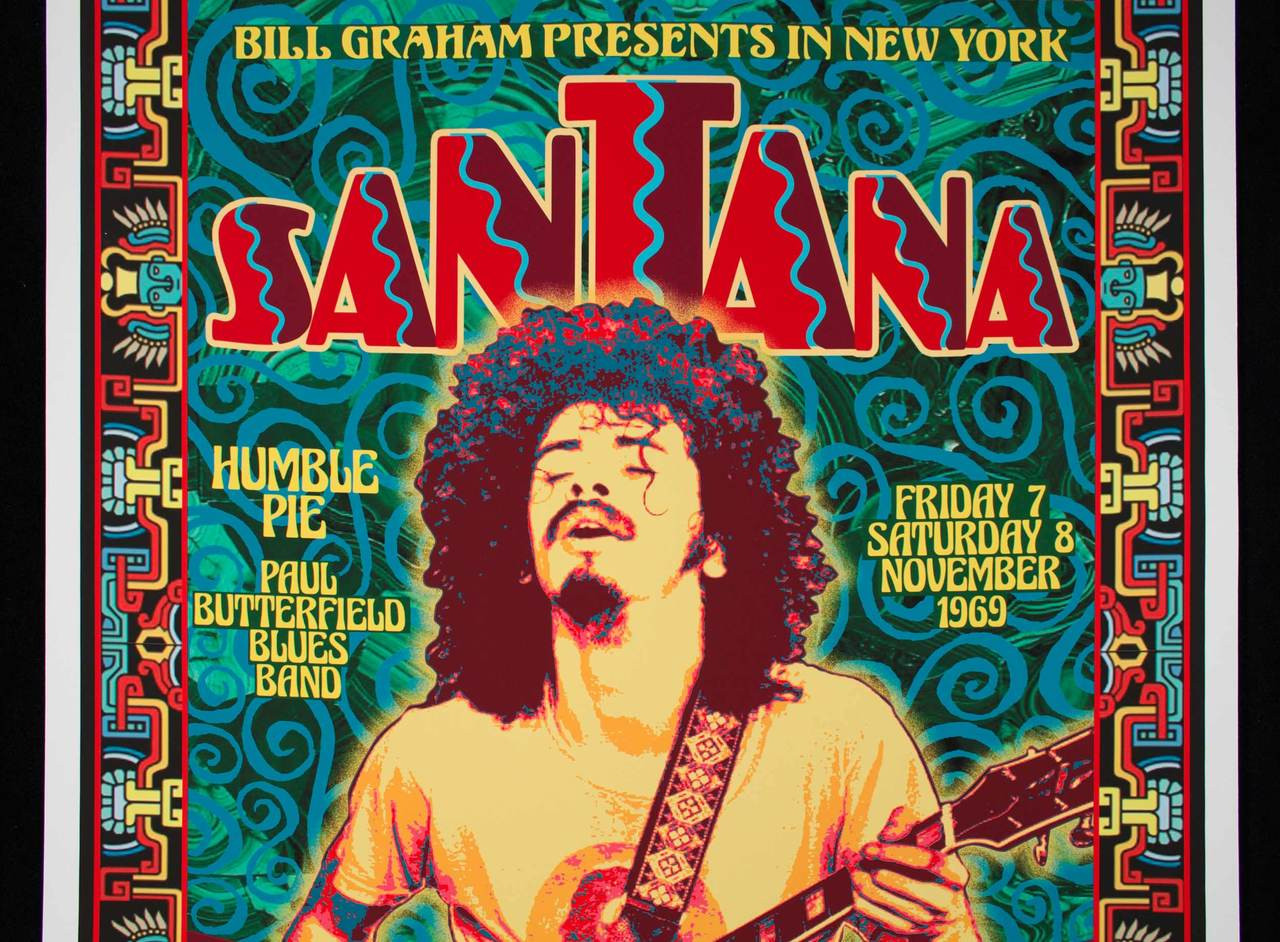 Santana Poster Fillmore East 1969 Historic Artist Edition Hand-Signed ...
