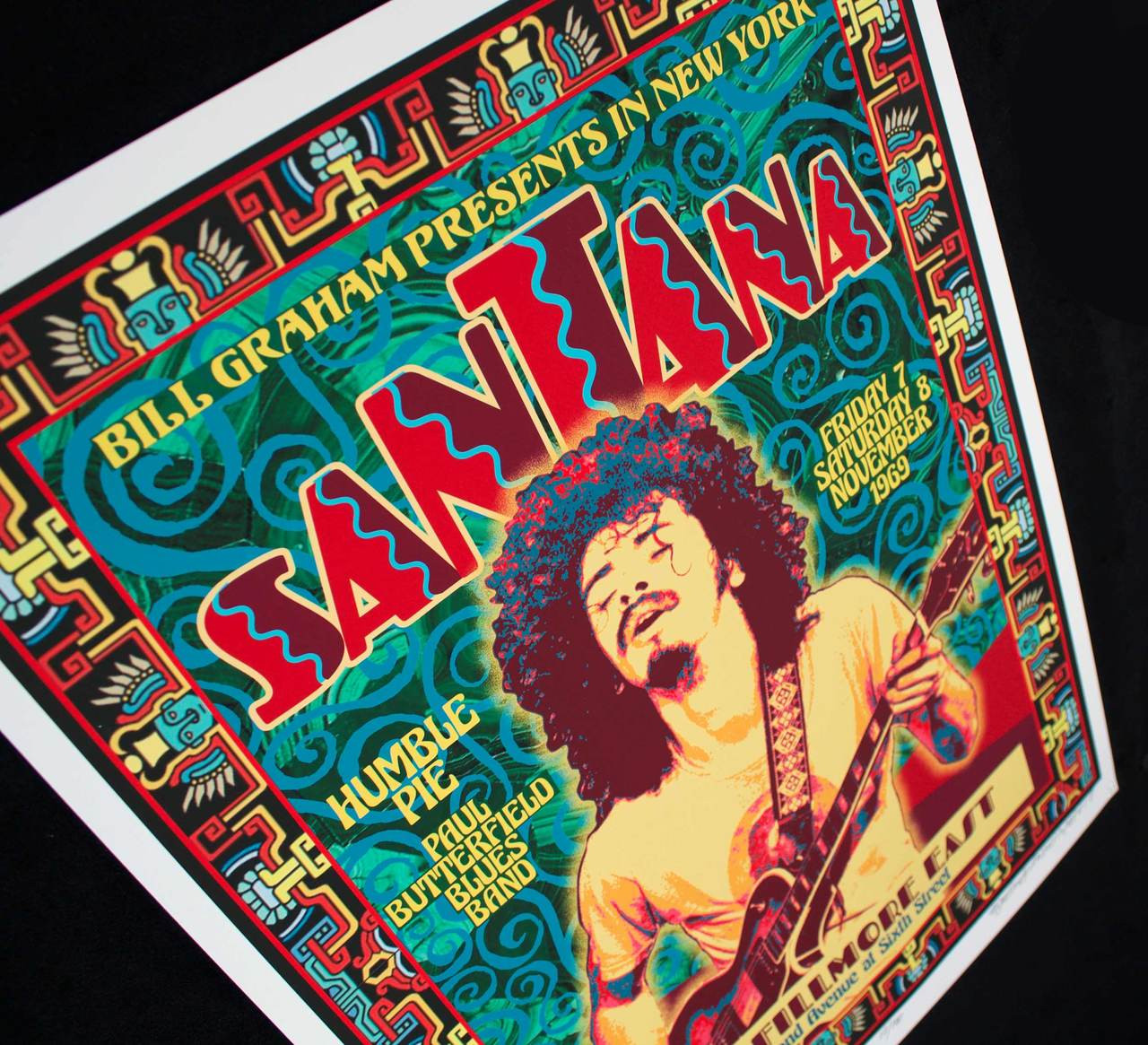 Santana Poster Fillmore East 1969 Historic Artist Edition Hand-Signed ...