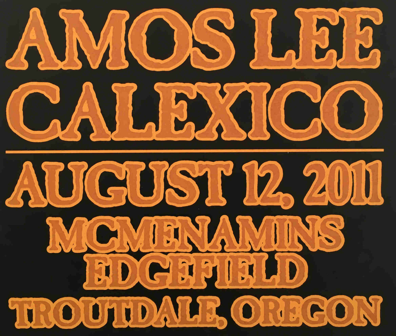 Amos Lee Poster Calexico McMenamins 2011 Signed Silkscreen Gary Houston ...