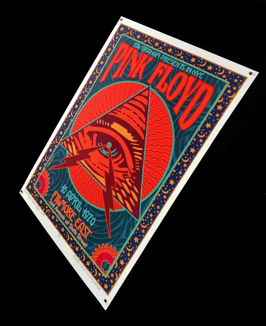 Pink Floyd Poster Historic Fillmore East Honorific New SN Hand-Signed ...