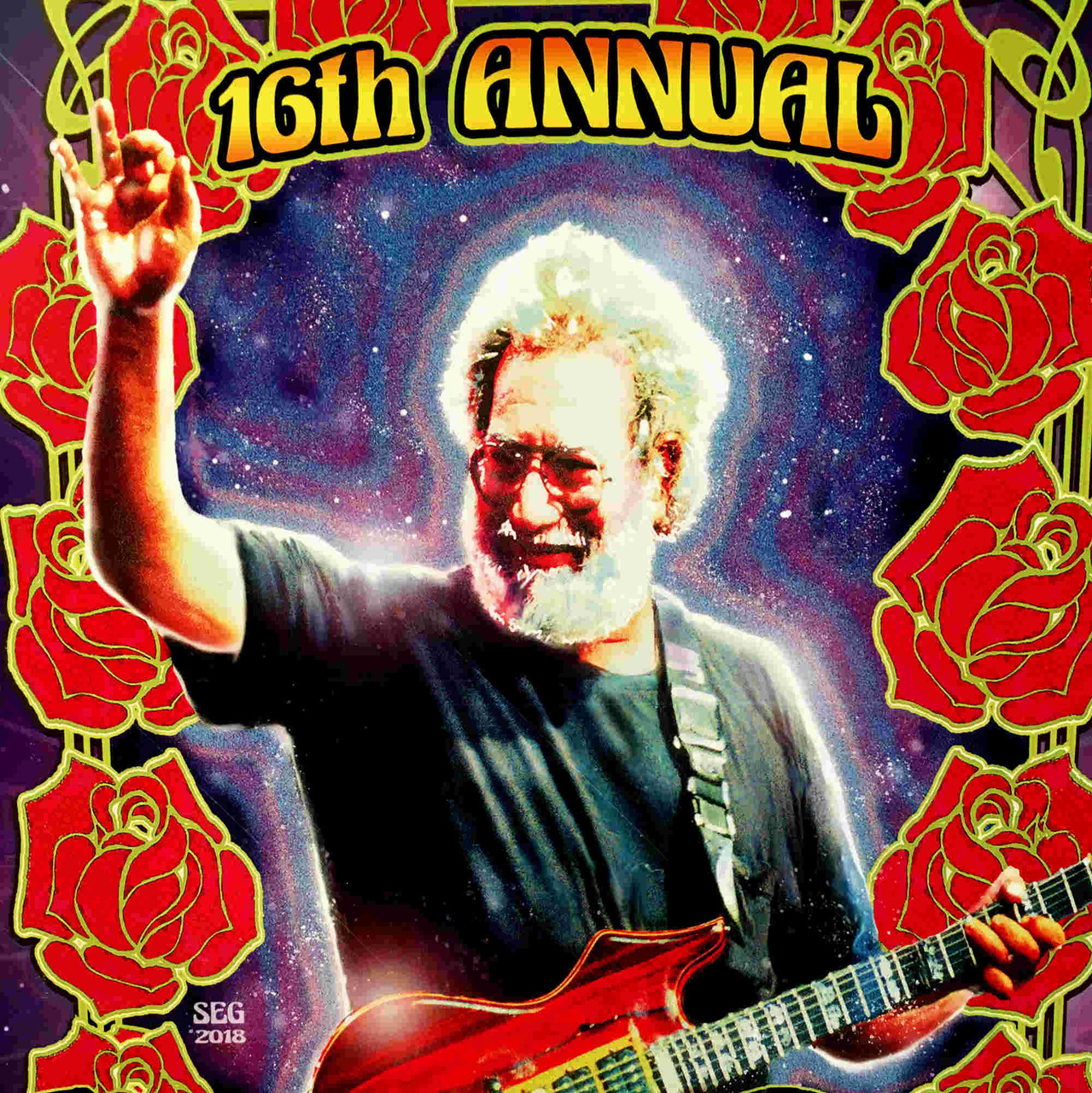 16th Annual Jerry Day Poster by Shane Edward Grogg 2018 Garcia Grateful ...