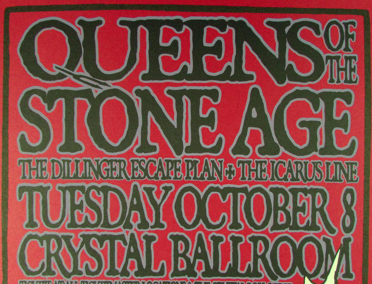 Queens of the Stone Age QOTSA Portland 2002 Original Hand-Signed by ...
