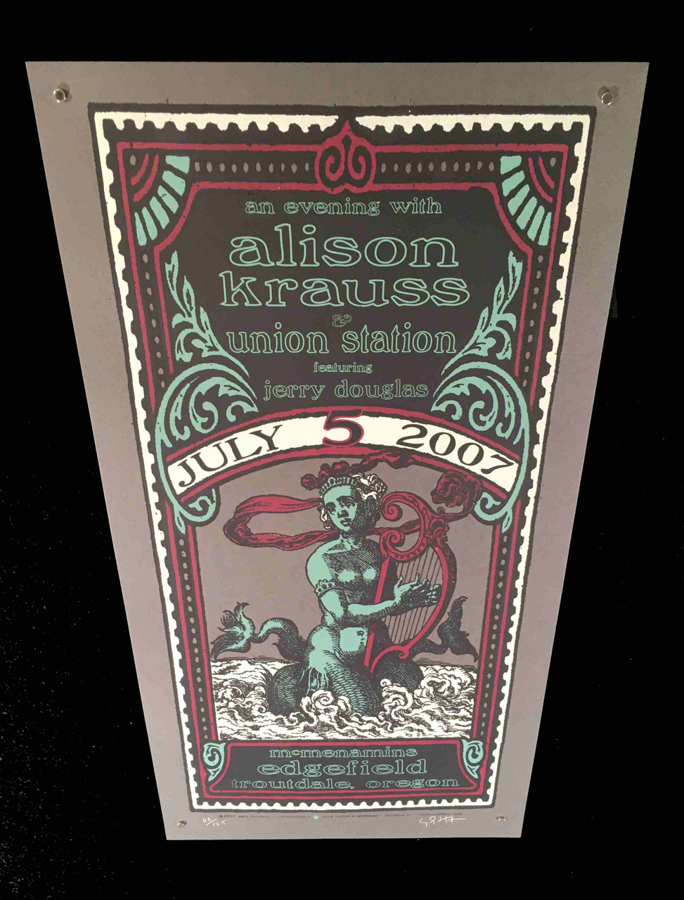 Alison Krauss Union Station Jerry Douglas Poster McMenamins Signed Gary ...