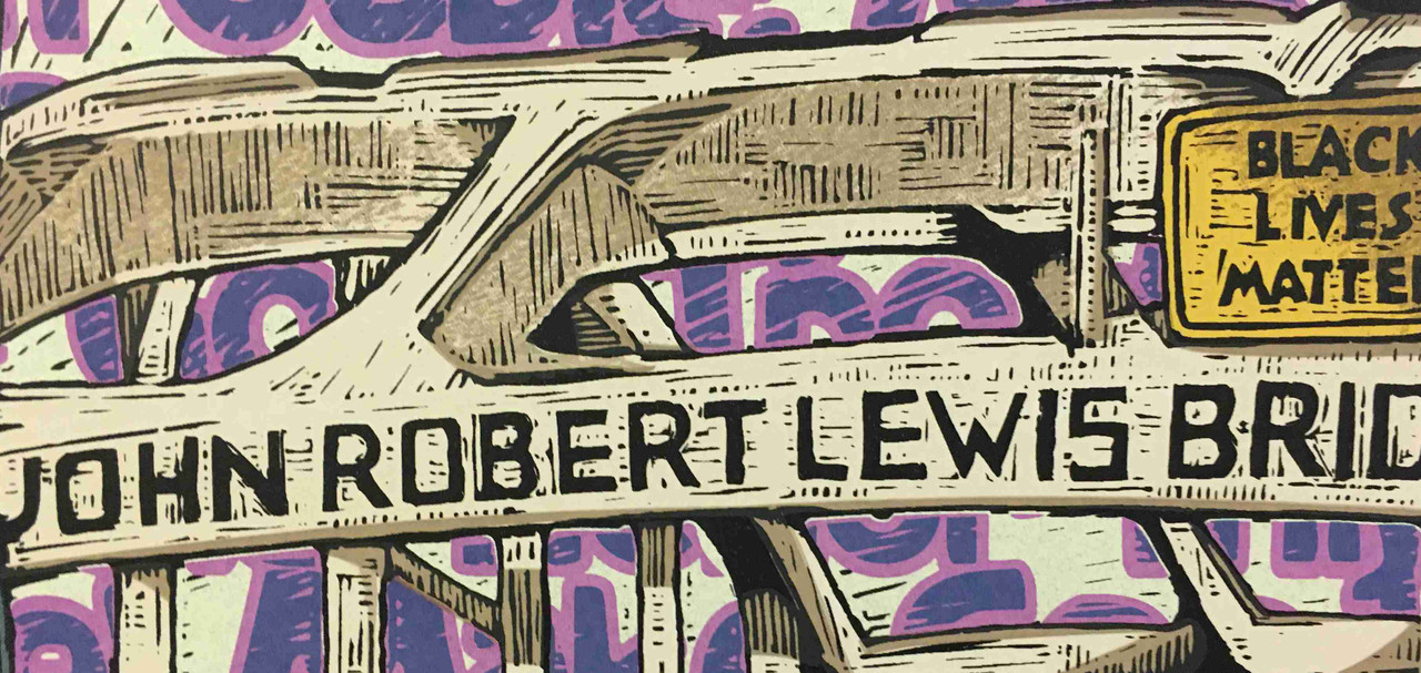 Congressman John Lewis Poster Good Trouble Portrait Hand-Signed Gary ...