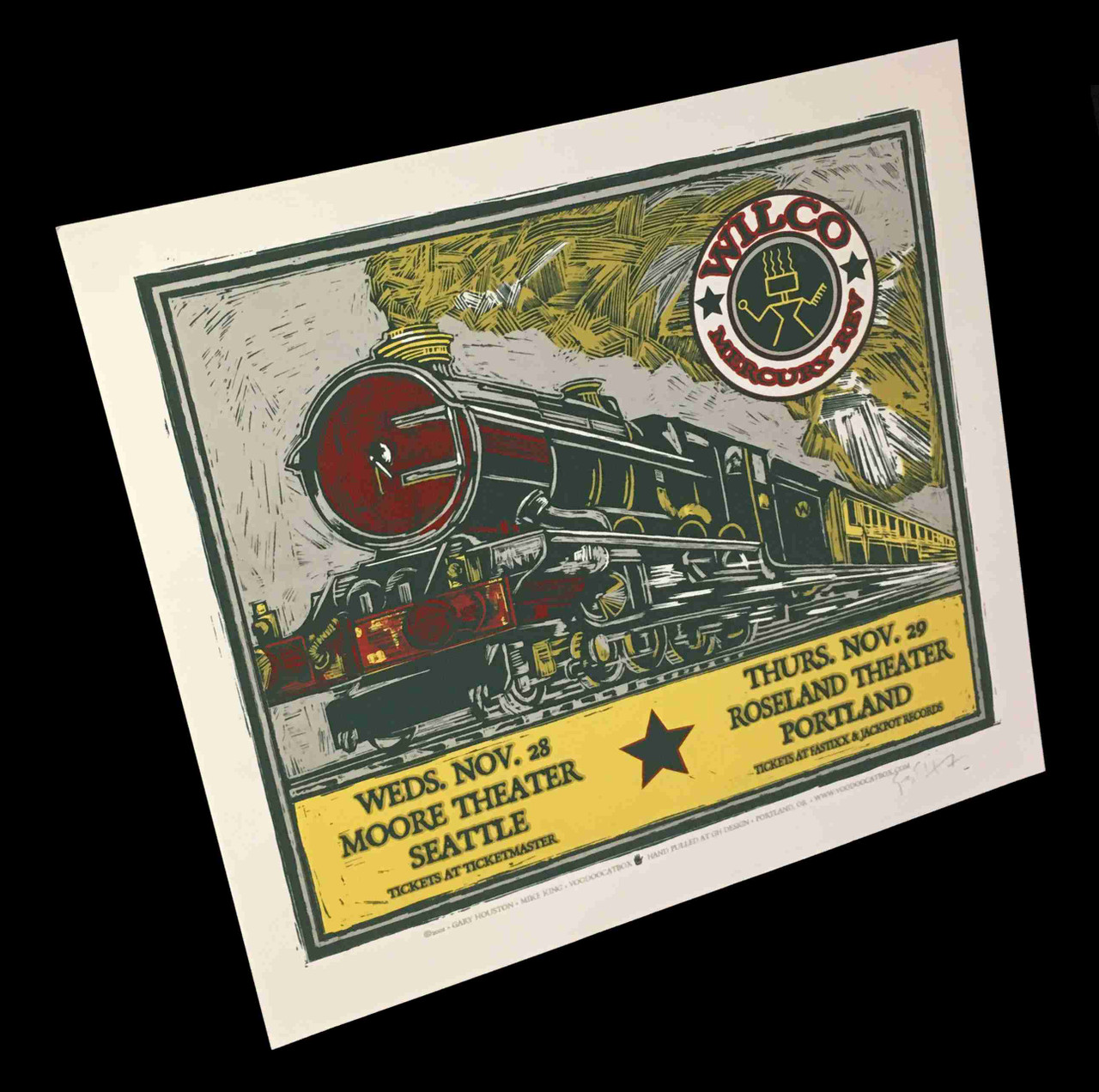 WILCO Poster Mercury Rev Rare 2001 Moore Theater/Roseland SN Gary ...
