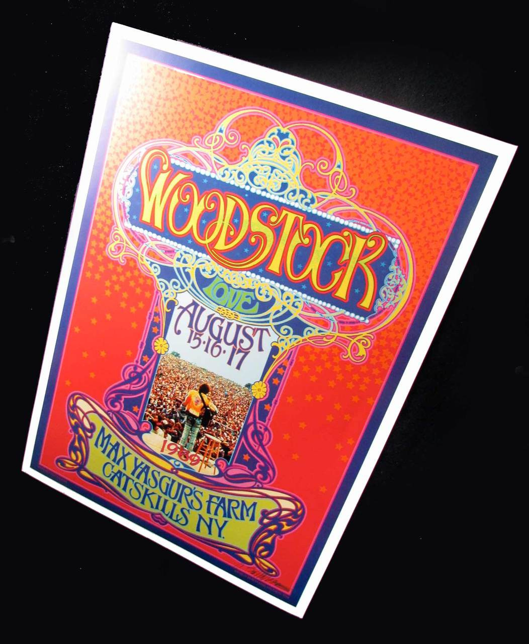 Woodstock Poster 2014 45th Anniversary Original Litho Signed By Bob Masse
