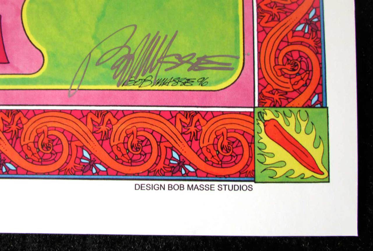 Red Hot Chili Peppers Poster Pacific Coliseum 1996 Litho Signed Bob Masse