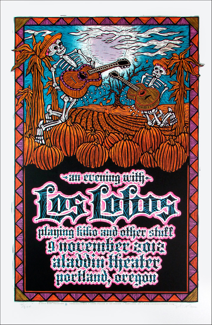 Los Lobos Poster Playing Kiko 2012 Original Signed Silkscreen Concert ...