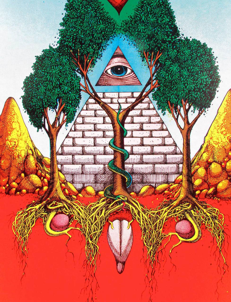 Rick Griffin Poster Original 1989 "Art and Death" Print Flawless MINT