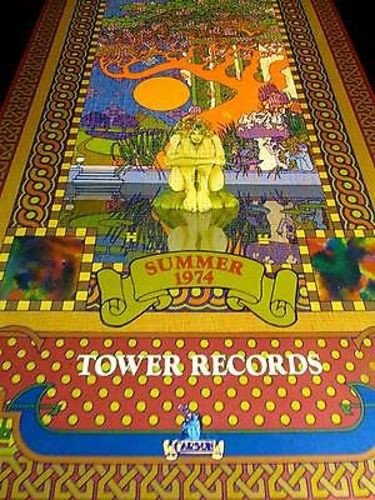 Tower Records Original Calendar-style Poster "Summer 1974" Rare Frank ...