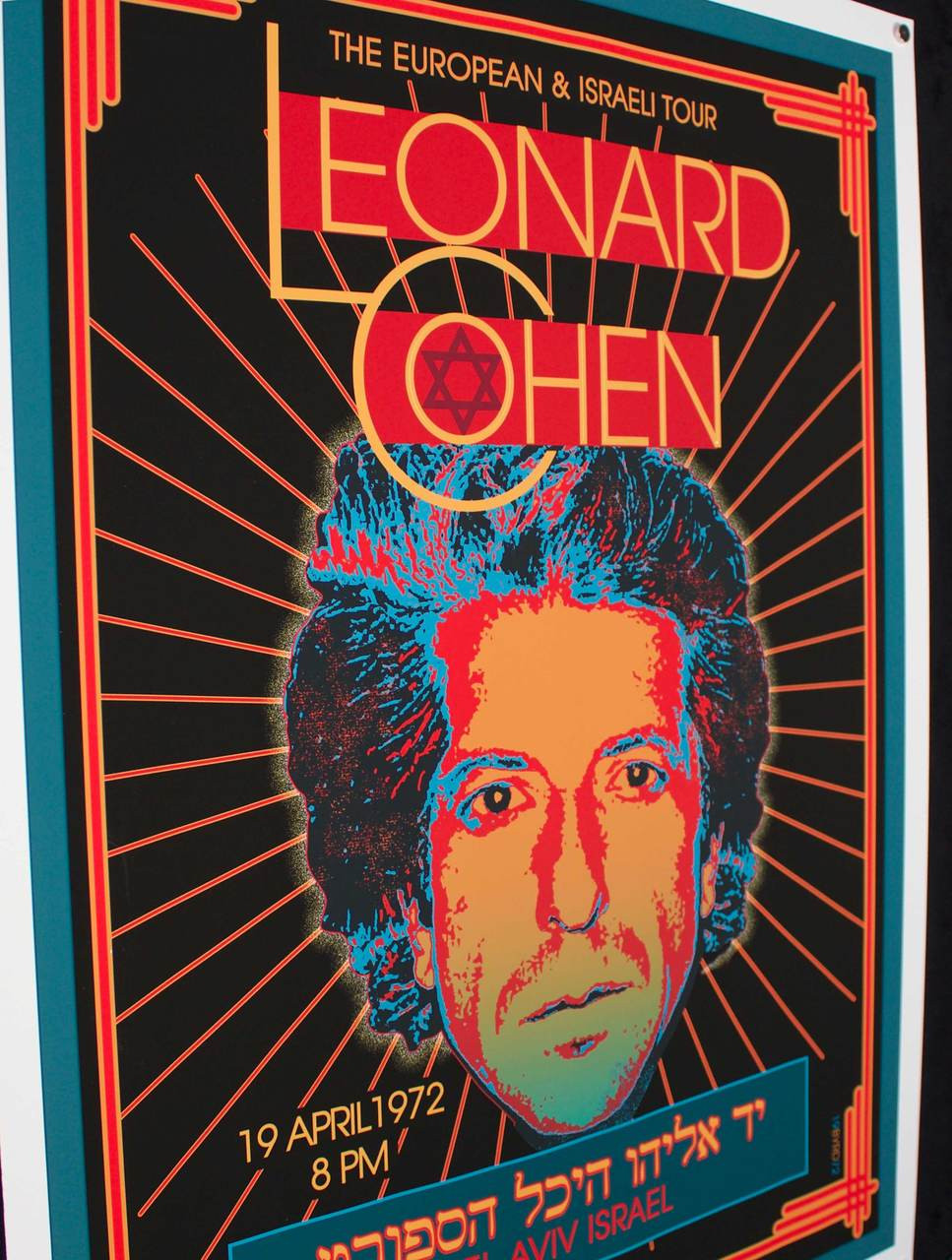 Leonard Cohen Poster Tel Aviv Israel 1972 New Artist's Edition SN 100 ...
