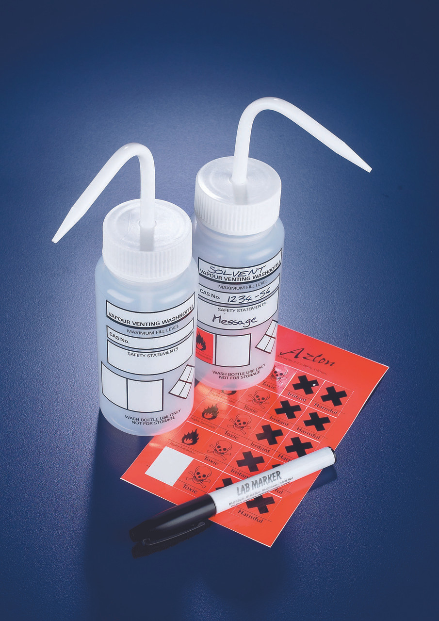 Wash Bottles, Vented, DIY, Azlon - MC Scientific