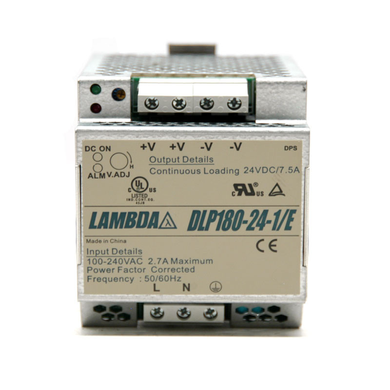 Lambda DLP180-24-1/E Power Supply DIN Rail Mount AC/DC 24VDC Output 100-240VAC