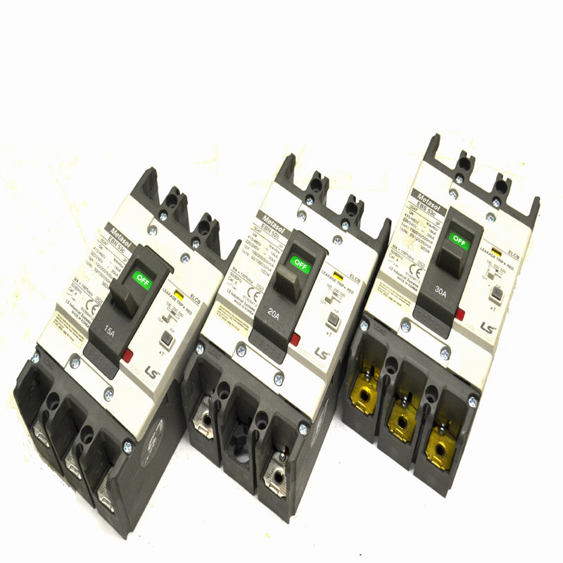 (Lot: 3) Metasol LS EBN-53c 15A, EBN-52c 20A & EBN-53 30A ELCB Circuit ...