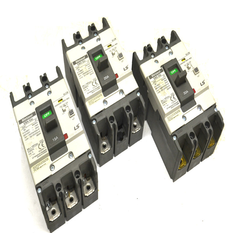 (Lot: 3) Metasol LS EBN-53c 15A, EBN-52c 20A & EBN-53 30A ELCB Circuit ...