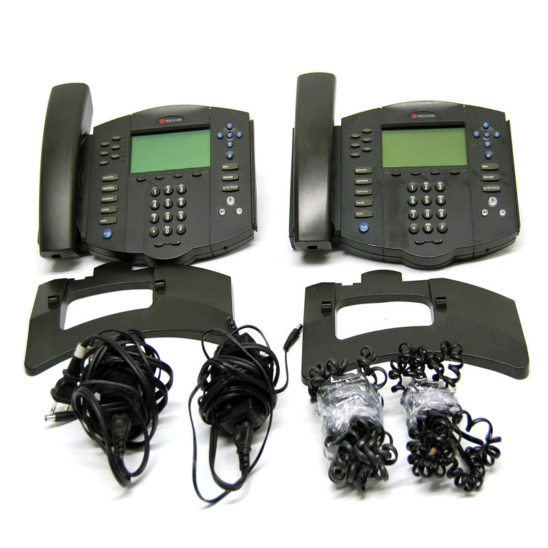 Polycom 2201-11601-001 Soundpoint IP 601 SIP VolP Phones (2)