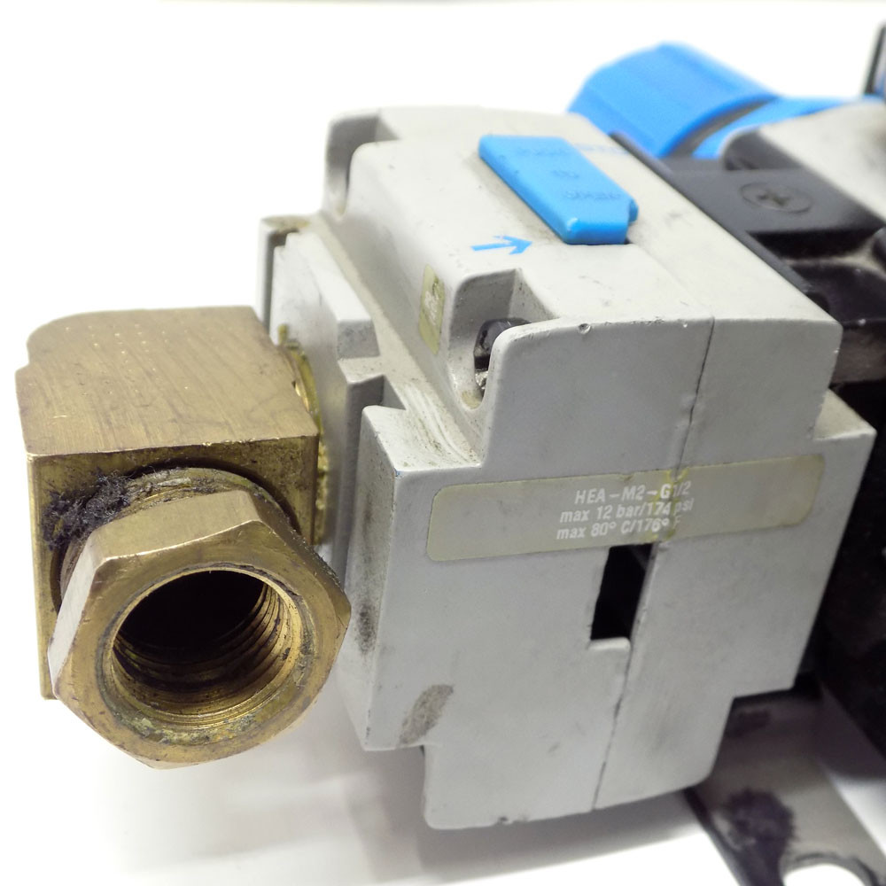 Festo Air Service Unit With Switch, Valve, & Regulator