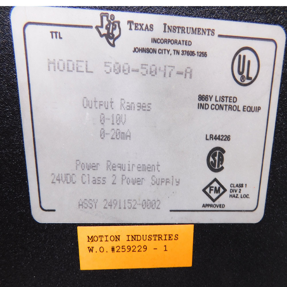 Texas Instruments 500-5047-A 8 channel Analog Output Module - Parts