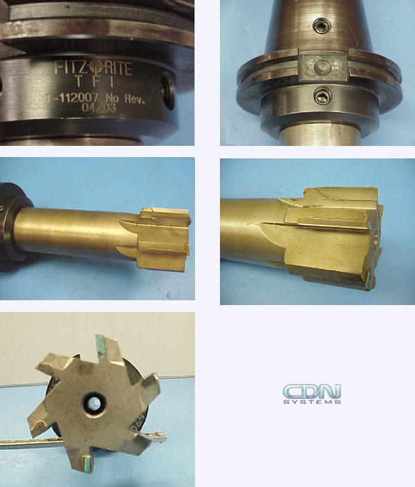 Fitz Rite CNC CAT50 CAT 50 End Mill Tool Holder & Tool