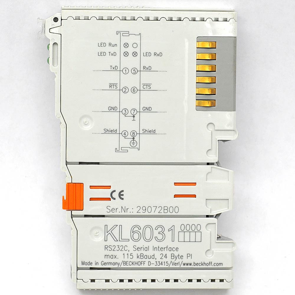 Beckhoff KL6031 RS-232 Serial Interface up to 115.2kbaud for K-bus PLC ...