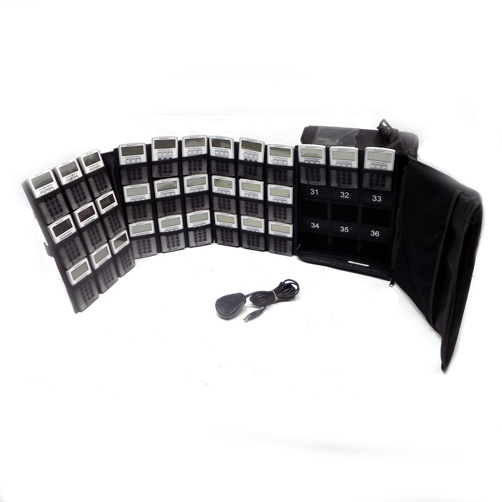 Turning Technologies RIXL-01 Clickers (30) w/ Receiver RRUSB-01 & Bag