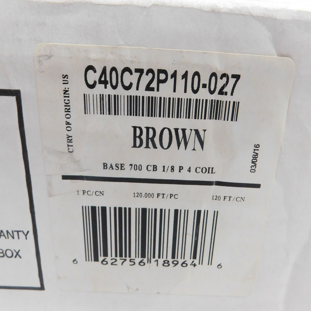 Roppe 700 Series Brown TPR Wall Base 120' 1/8" Base Thickness 48" Sections